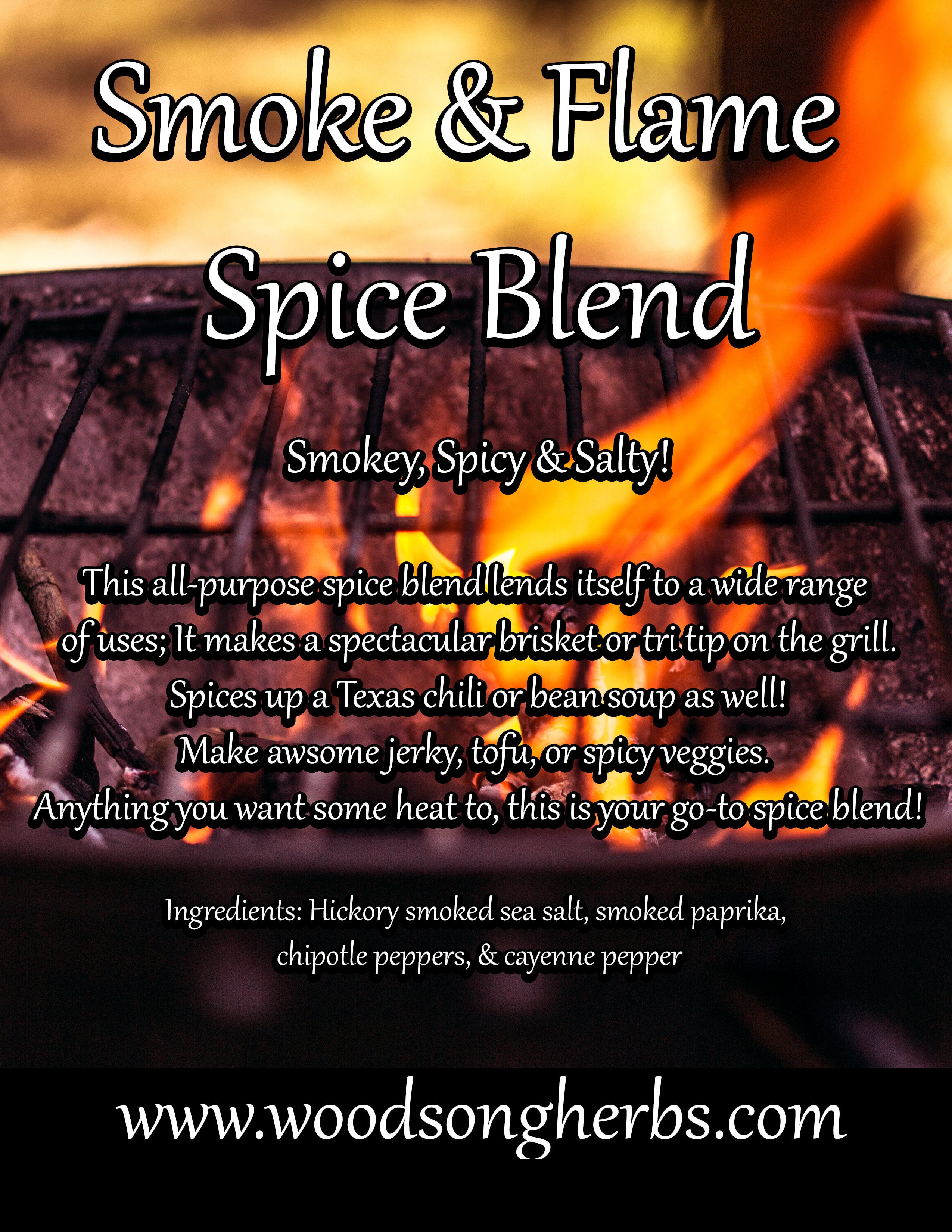 Smoke & Flame Spice Blend | Woodsong Herbs